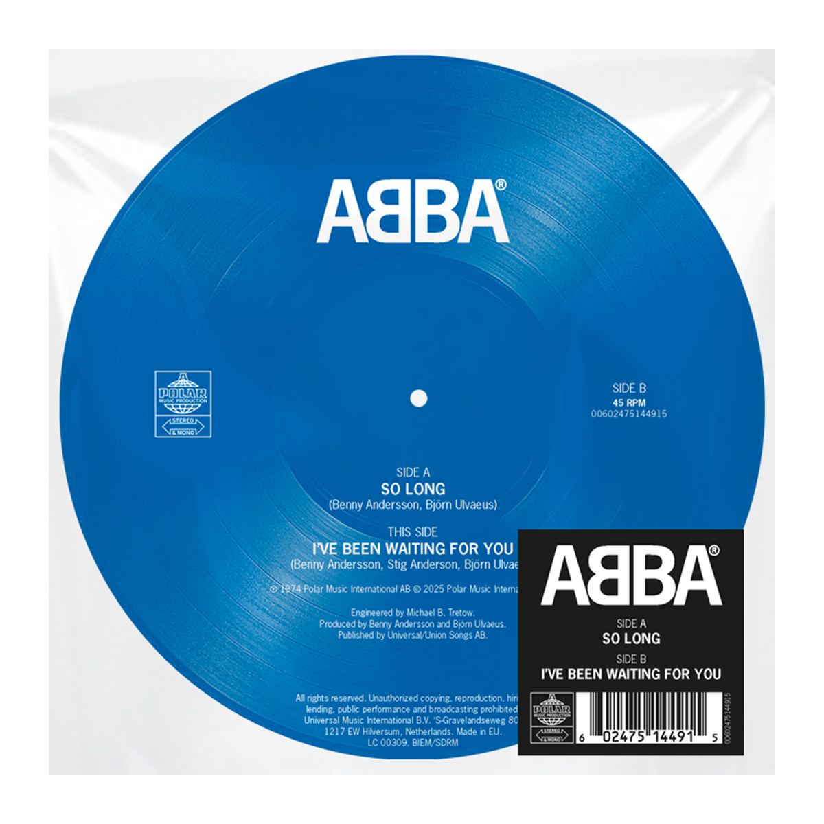 ABBA - So Long / I’ve Been Waiting For You: 7" Picture Disc - uDiscover