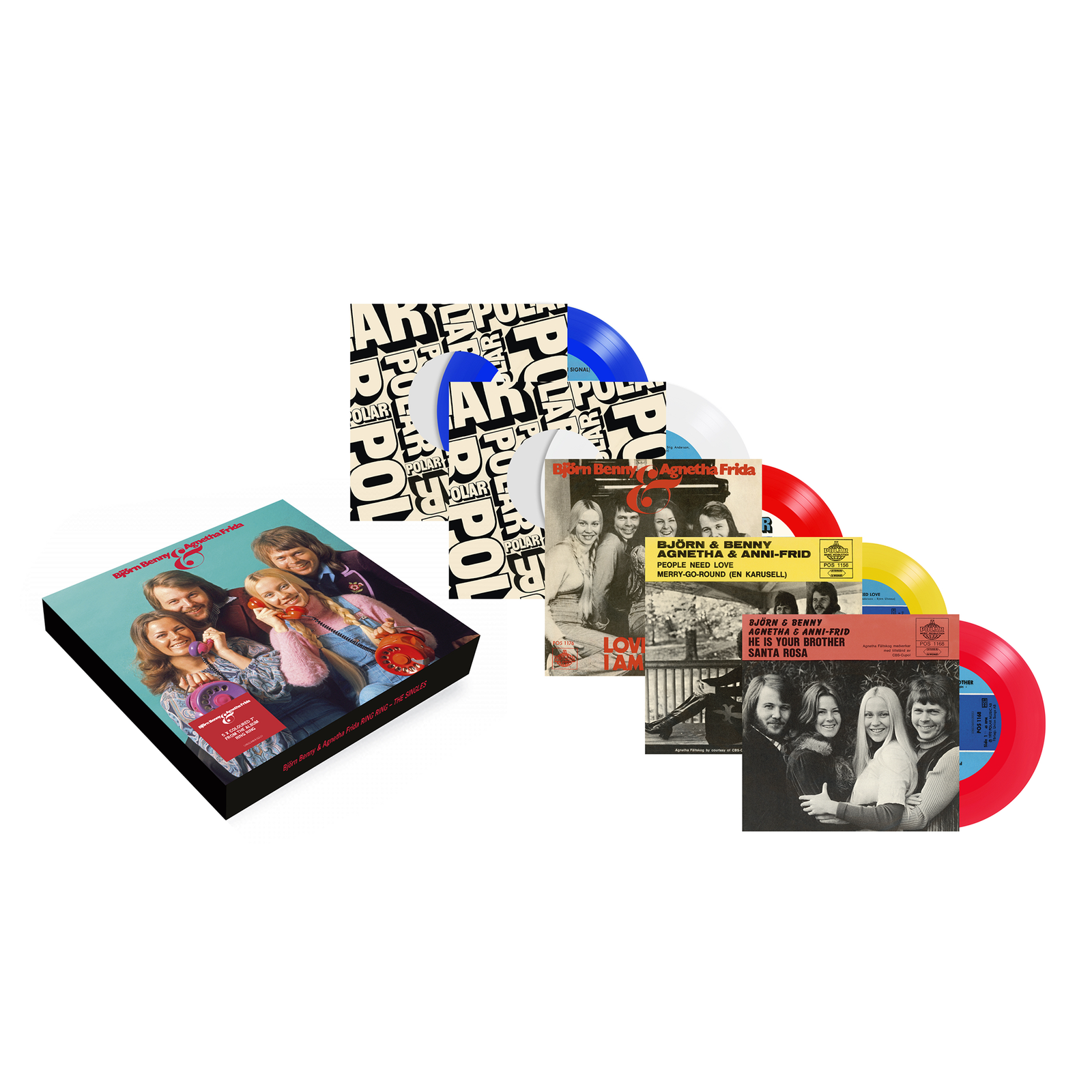 ABBA - Ring Ring (50th Anniversary): Exclusive 5 x 7" Colour Vinyl Box Set - uDiscover